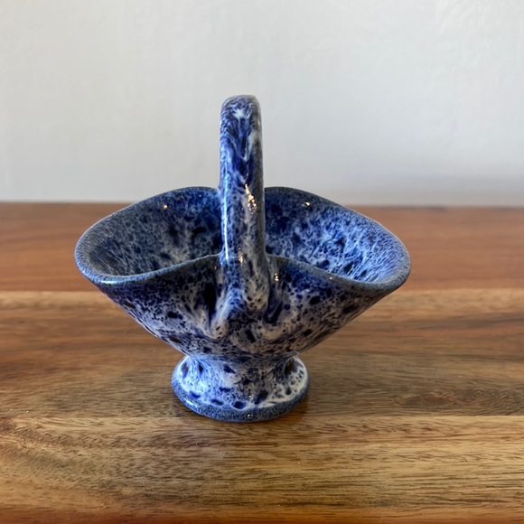 Handmade | Accents | Vintage Small Handmade Pottery Basket Signed ...